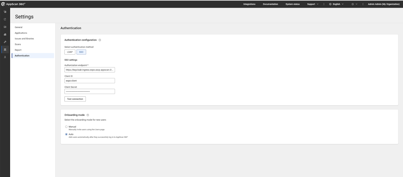 Configuring user authentication
