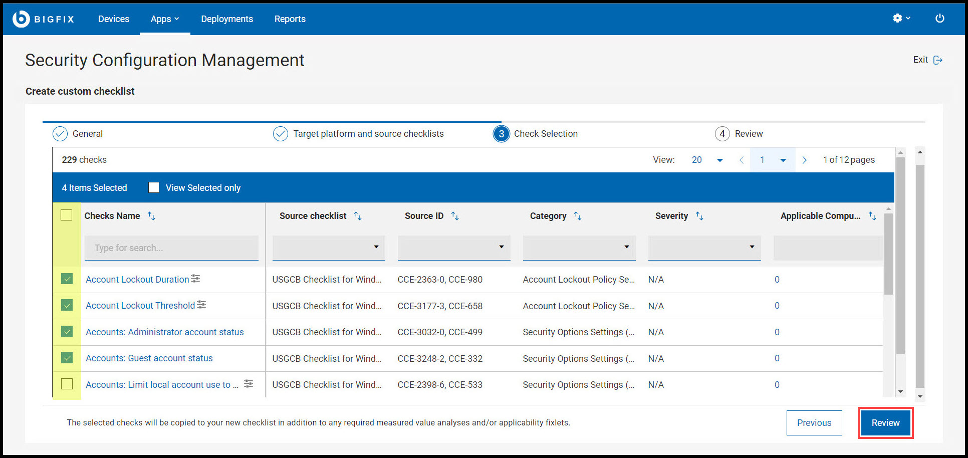 Creating a custom checklist