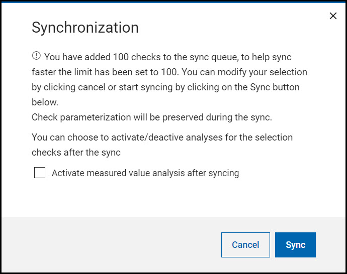 Synchronizing a custom checklists