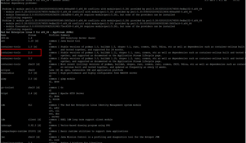 RHEL8 でのモジュラー Fixlet のデプロイメント