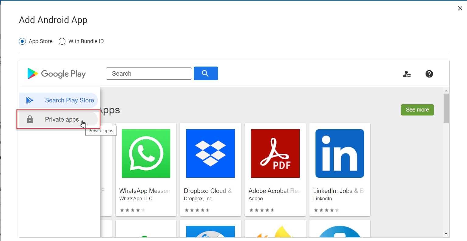 Adding an Android App