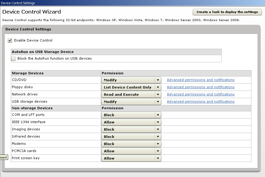 Device Control Wizard