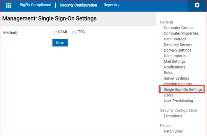 Single Sign-On Settings