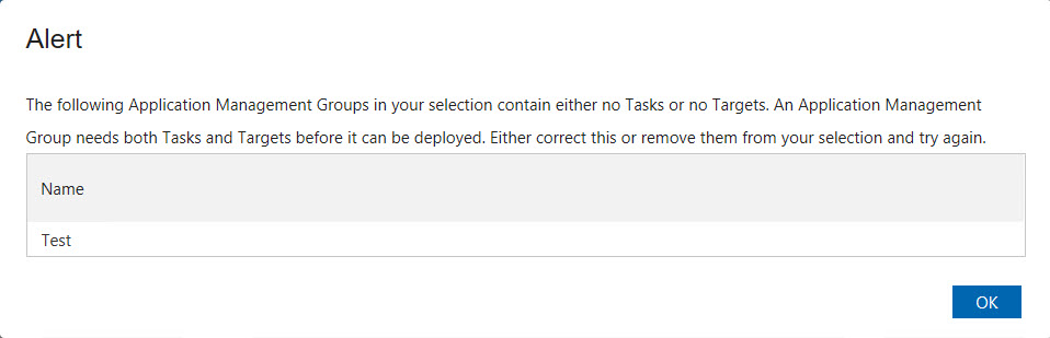 Deploying Application Management Groups