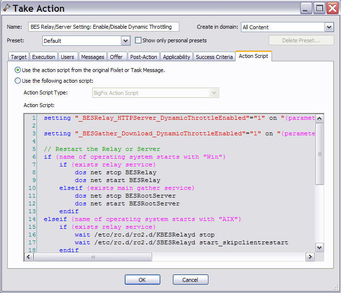 Action Script Tab