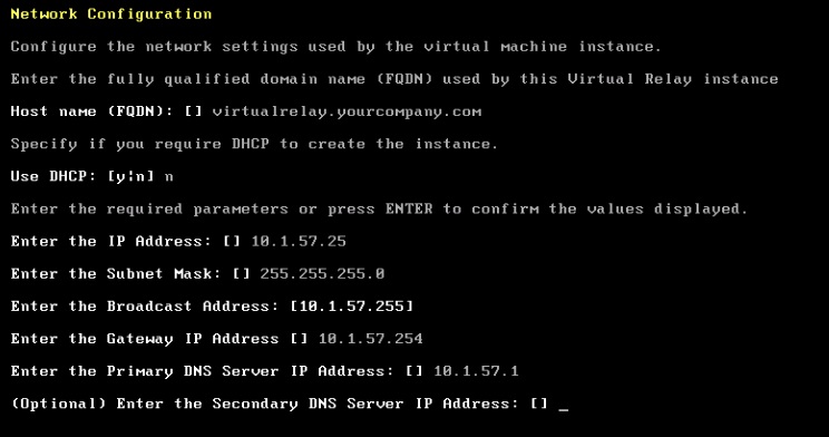 Manually deploying a new BigFix Virtual Relay instance