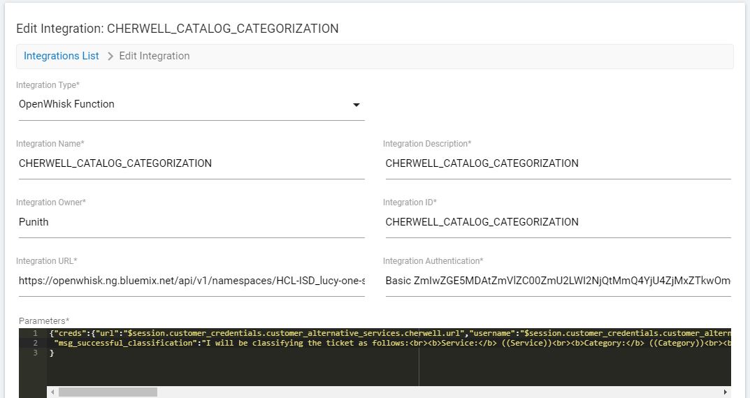 Configure Messages for Open IT Ticket Use case