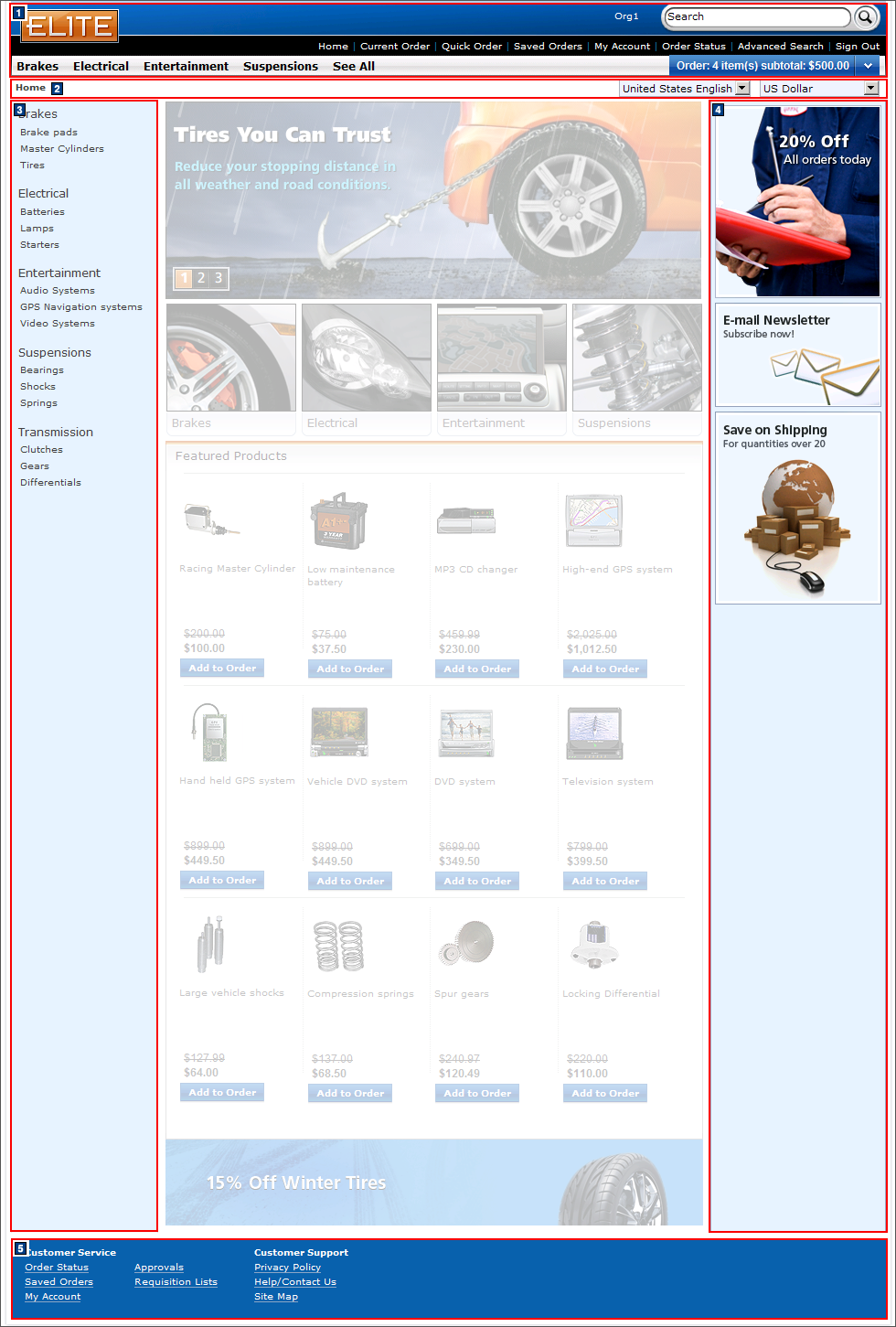 Catalog: Overall layout