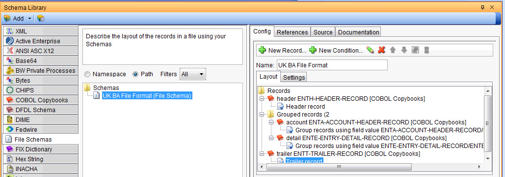 Creating file schemas