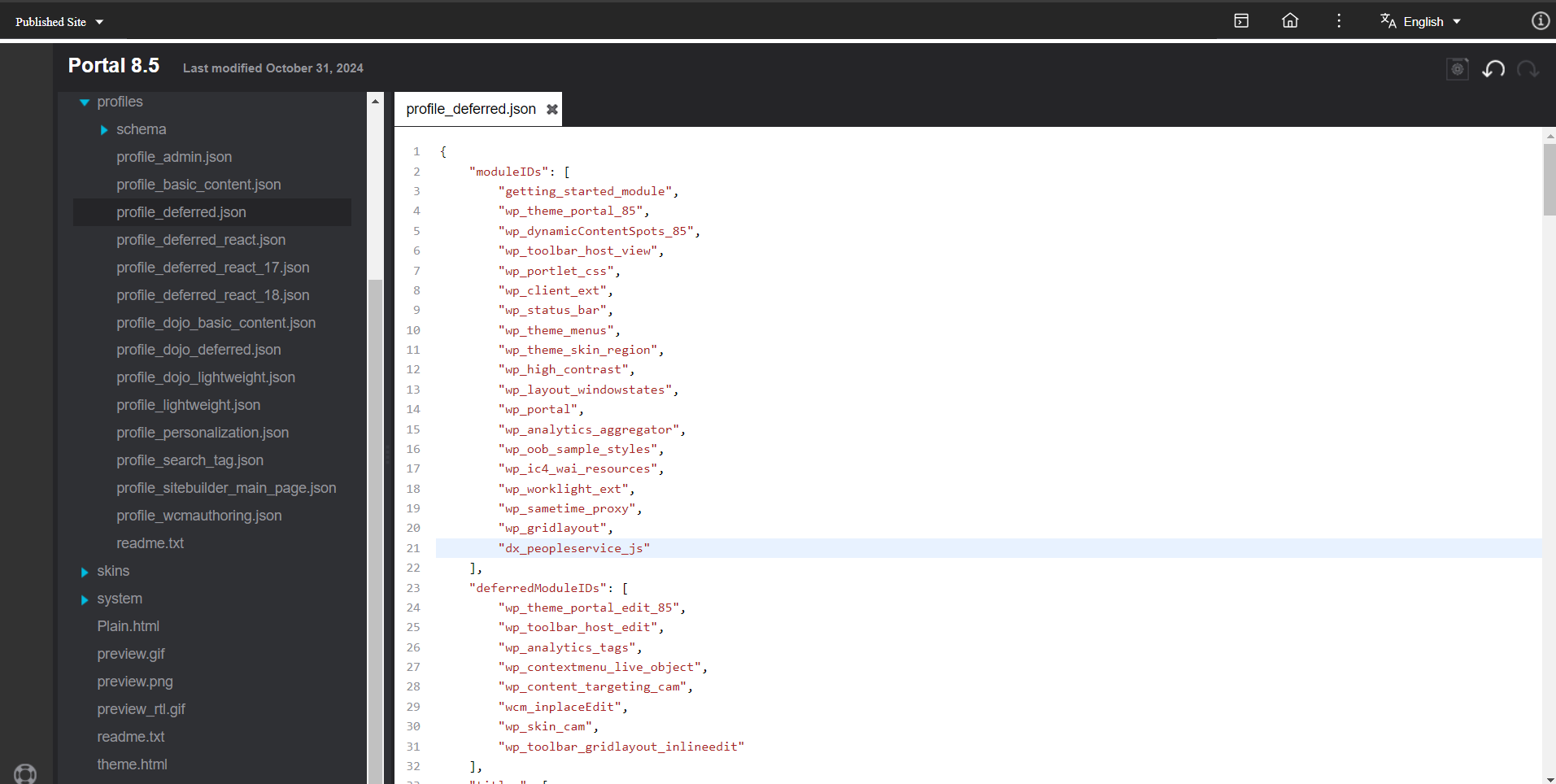 Linking system modules to a theme - HCL Digital Experience Help Center