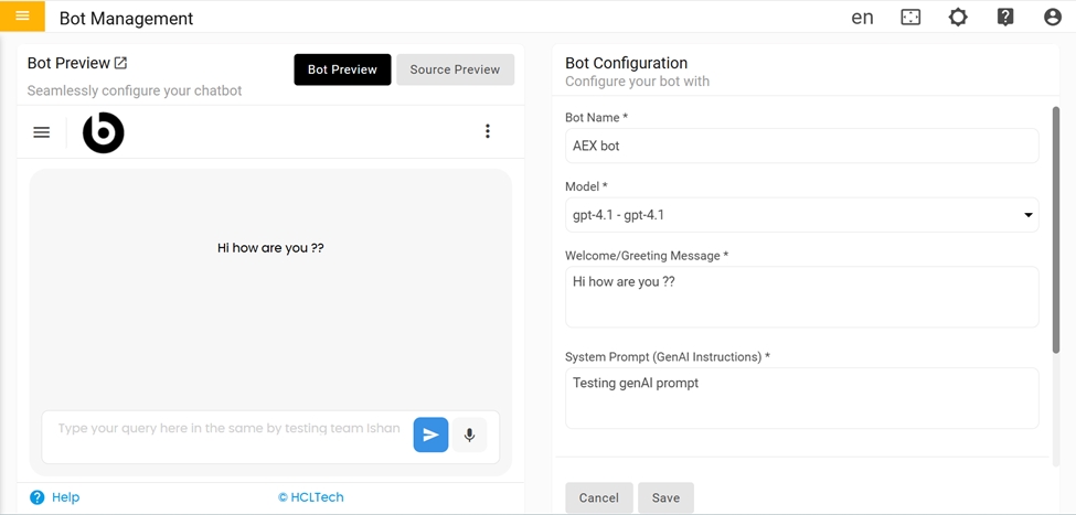 Bot Management Console