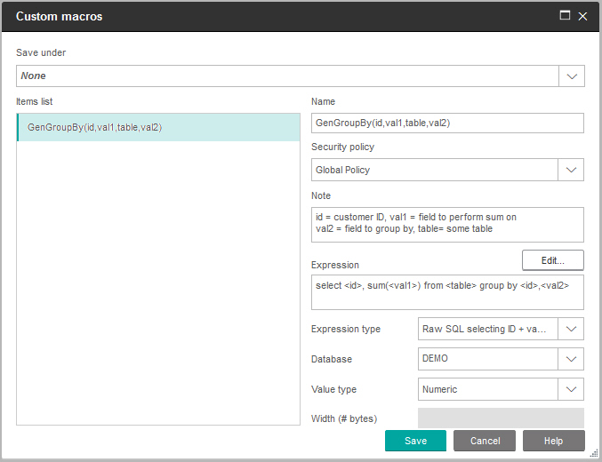 Creating custom macros