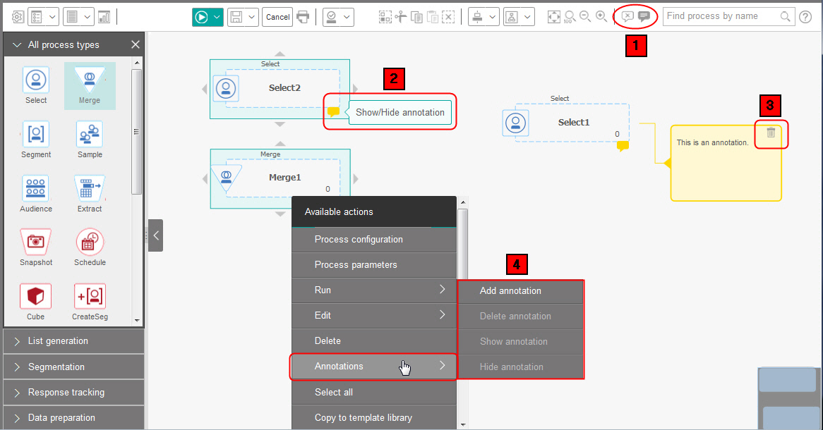 Annotating flowcharts