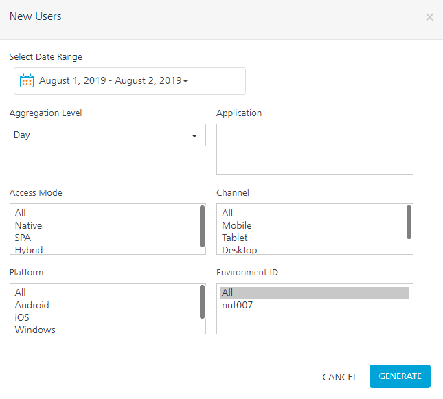 User Activity Reports - HCL Volt MX Documentation