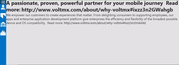SlidingContainer Widget Basics - HCL Volt MX Documentation