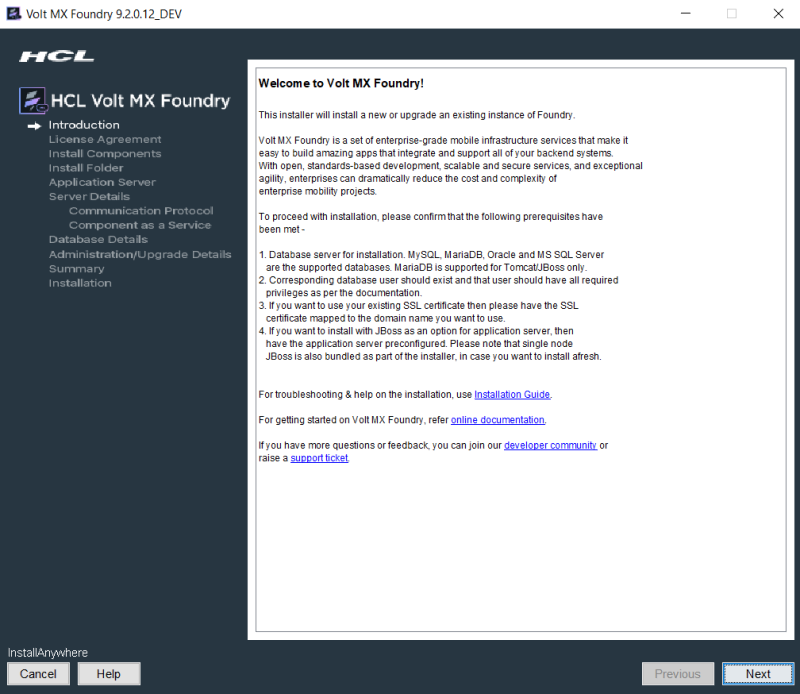 Installing Volt MX Foundry on Tomcat - HCL Volt MX Documentation