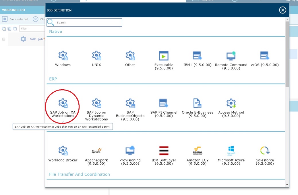 Creating SAP Standard R/3 jobs from the Dynamic Workload Console